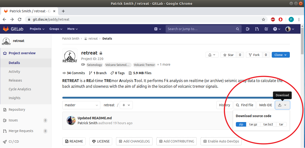 RETREAT - REal-time TREmor Analysis Tool | retreat